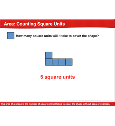 Area: Counting Square Units: Math Lesson by