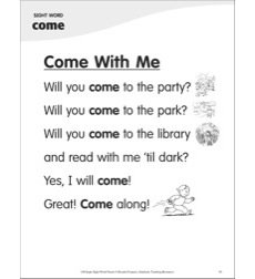 Come With Me (Sight Word 'come'): Super Sight Words Poem by