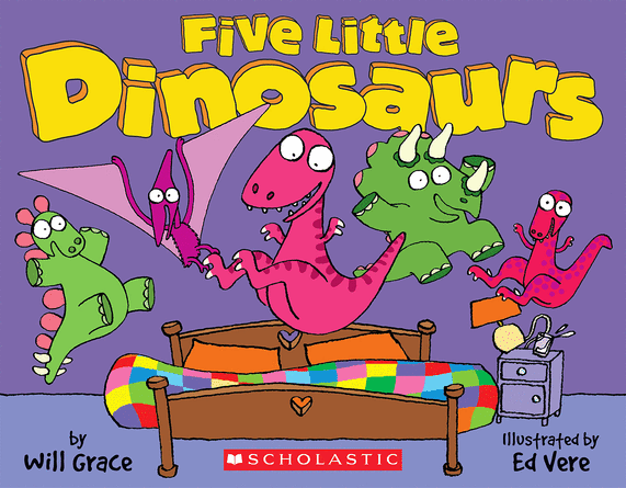 Five Little Dinosaurs by Will Grace - Board Book - The Parent Store