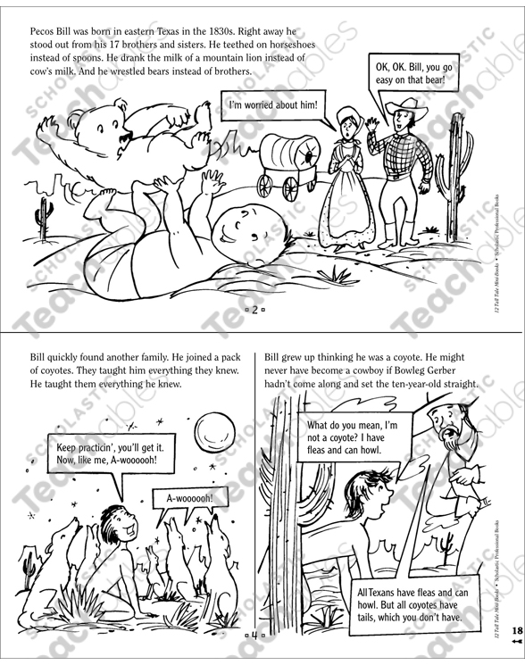 Pecos Bill: Tall Tale Mini-Book by