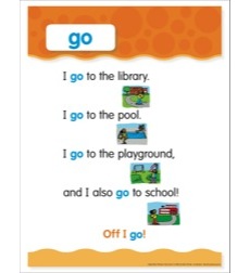 Sight Word - Go: Sight Word Poem and Word Cards by