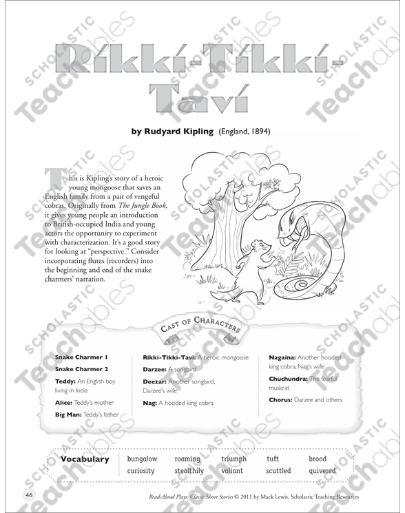 Rikki-Tikki Tavi (Rudyard Kipling, England, 1894): Read-Aloud Play by
