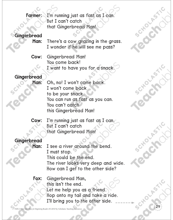 The Gingerbread Man: A Beginning Reader Play by