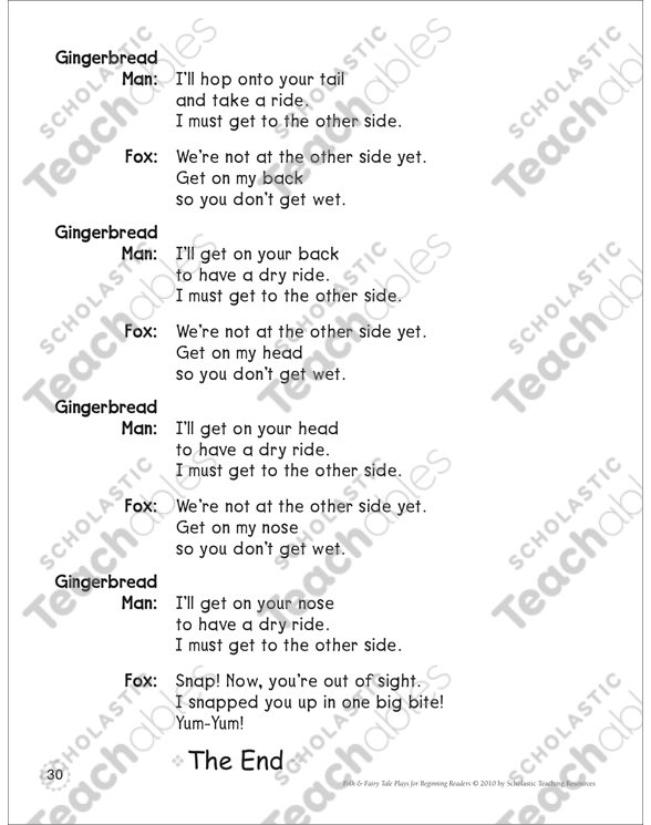 The Gingerbread Man: A Beginning Reader Play by