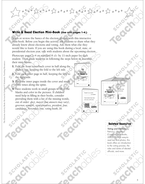 My Election Book (All About Voting): Election Activities by