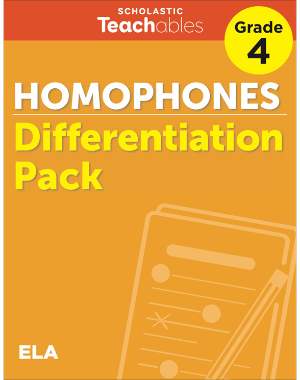 Homophones Grade 4 Differentiation Pack by