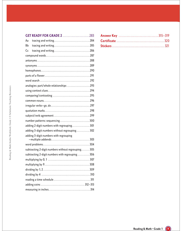 Reading & Math Jumbo Workbook: Grade 1 by Virginia Dooley