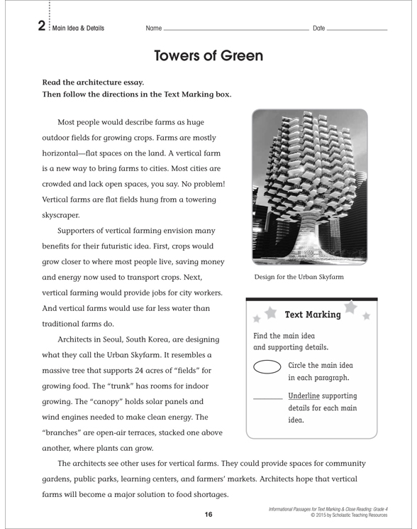 Informational Passages for Text Marking & Close Reading: Grade 4 by Martin Lee;Marcia Miller