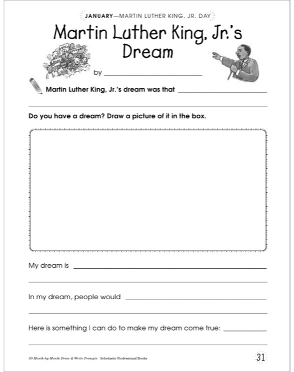 Martin Luther King, Jr's Dream: Draw and Write Prompt by