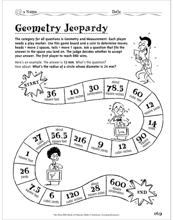 Measurement: Perimeter/Area/Volume (Geometry Jeopardy) by