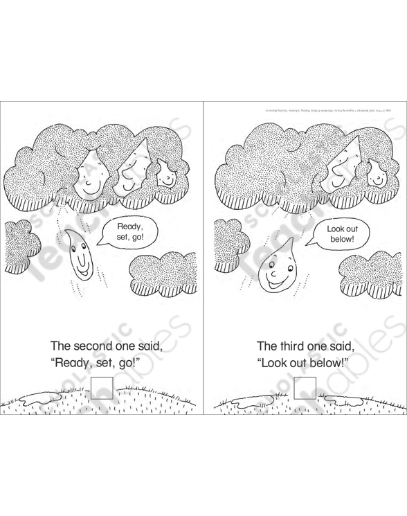 Five Little Raindrops (Spring): Sequencing Mini-Book by