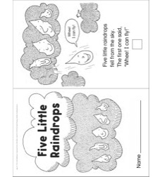 Five Little Raindrops (Spring): Sequencing Mini-Book by