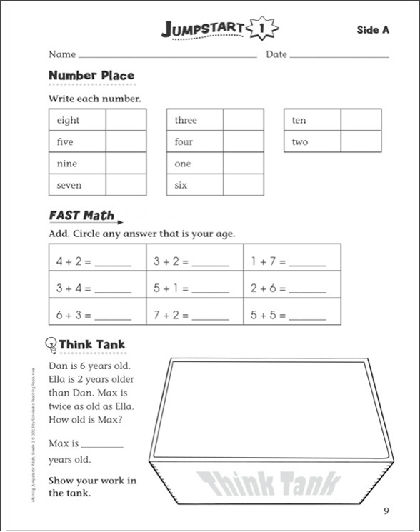 Morning Jumpstarts: Math: Grade 2 by Martin Lee;Marcia Miller
