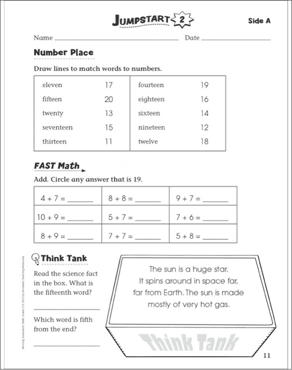 Morning Jumpstarts: Math: Grade 2 by Martin Lee;Marcia Miller