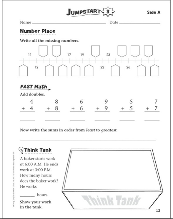 Morning Jumpstarts: Math: Grade 2 by Martin Lee;Marcia Miller