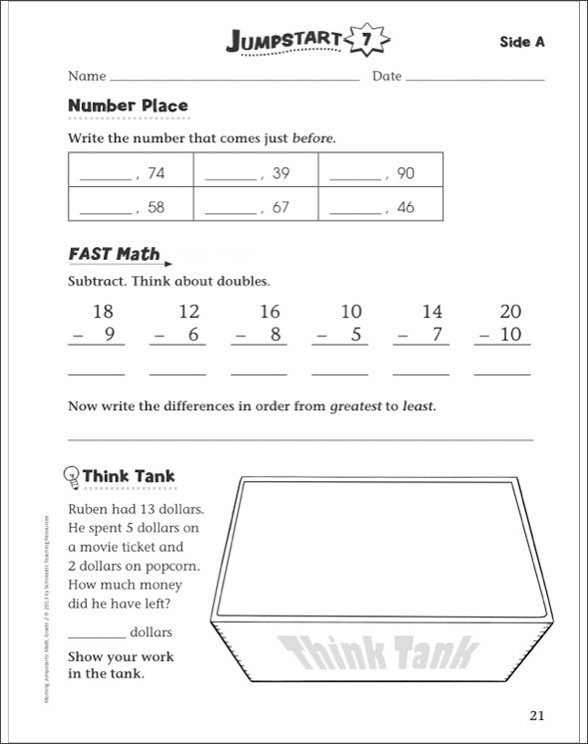 Morning Jumpstarts: Math: Grade 2 by Martin Lee;Marcia Miller