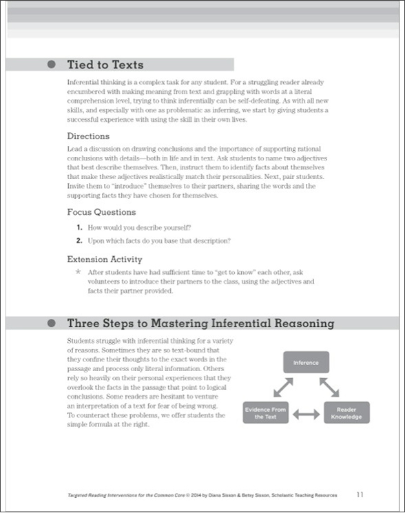 Targeted Reading Interventions for the Common Core: Grades 4-8 by Diana ...