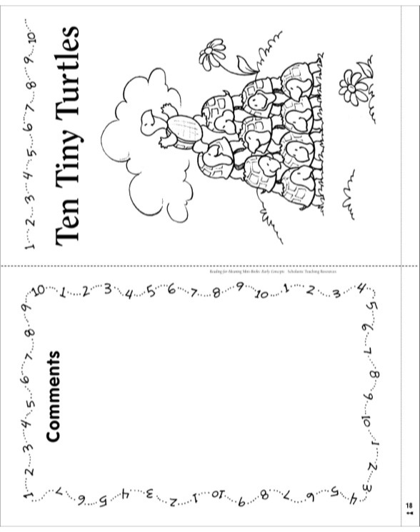 Ten Tiny Turtles: Mini-Book by