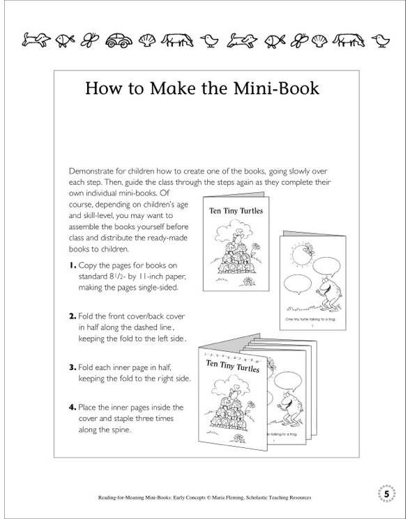 Ten Tiny Turtles: Mini-Book by