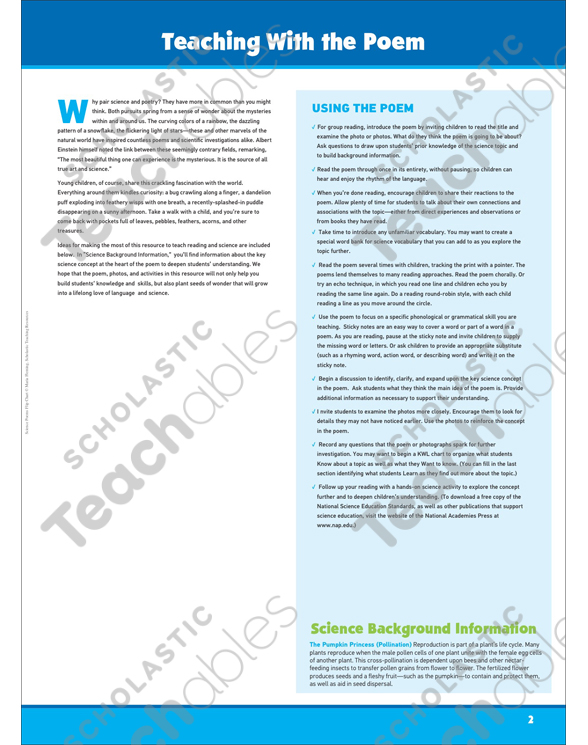 The Pumpkin Princess (Pollination Fairy Tale): Science Poem by