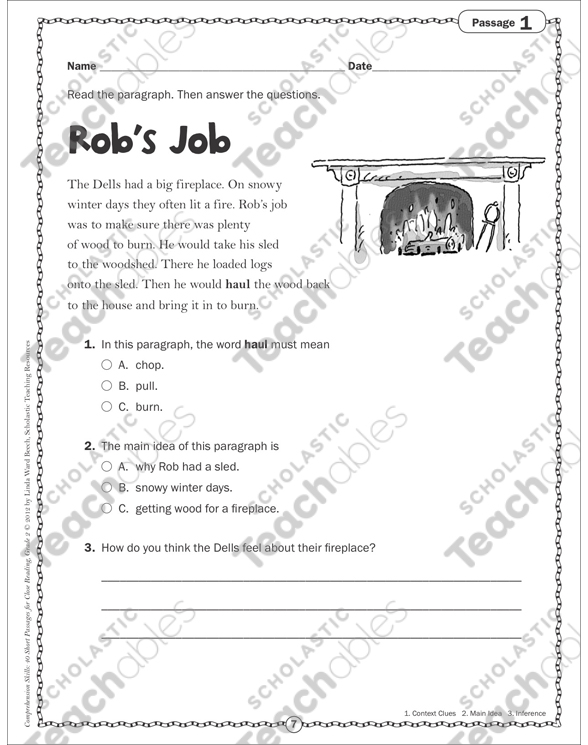Rob's Job: Grade 2 Close Reading Passage by