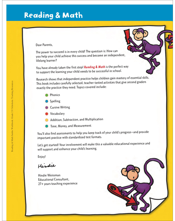 Reading & Math Jumbo Workbook: Grade 2 by John N. Mangieri;Cathy ...