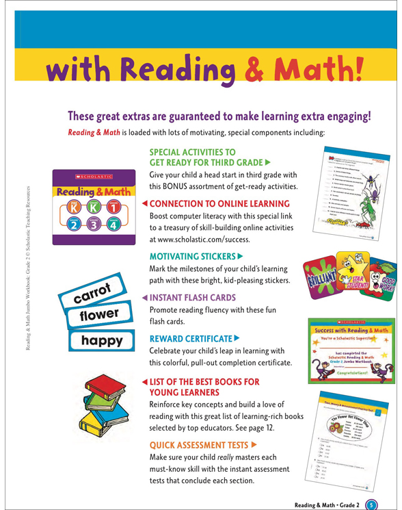 Reading & Math Jumbo Workbook: Grade 2 by John N. Mangieri;Cathy ...