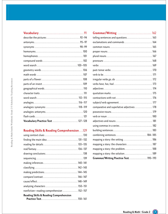 Reading & Math Jumbo Workbook: Grade 2 by John N. Mangieri;Cathy ...