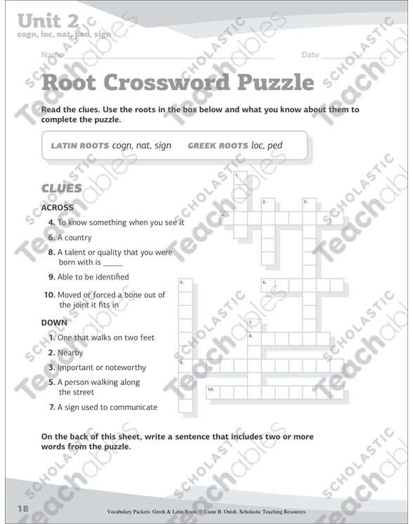 Greek & Latin Roots: Vocabulary Packet by