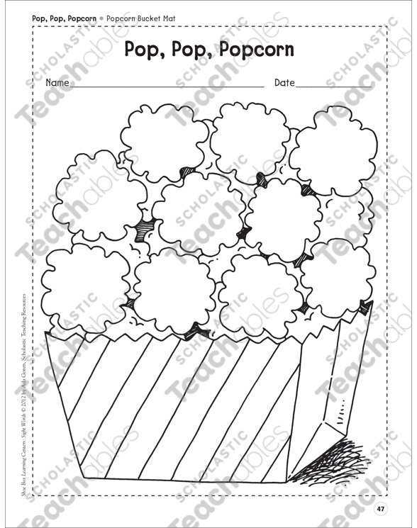 Pop, Pop, Popcorn (Reading Sight Words): Sight Word Shoe Box Learning ...