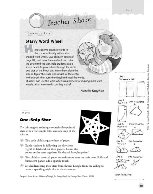 Monthly Ideas: December - Stars by