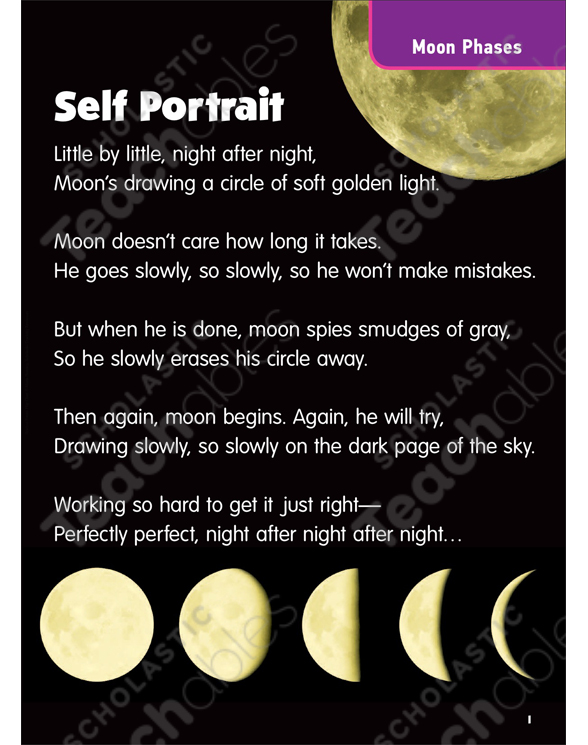 Self Portrait (Moon Phases): Science Poem by