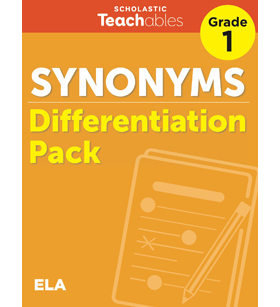 Synonyms Grade 1 Differentiation Pack by