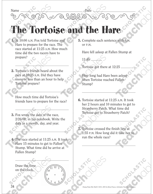 The Tortoise and the Hare (Elapsed Time, Calendar): A Funny Fairy Tale ...