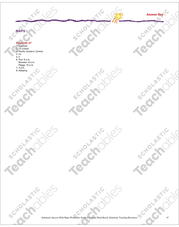 A Time Zone Map: Grade 5 Map Skills by