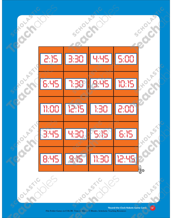 File-Folder Game - Time: Round-the-Clock Robots (time to 15 minutes) by