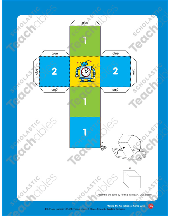 File-Folder Game - Time: Round-the-Clock Robots (time to 15 minutes) by