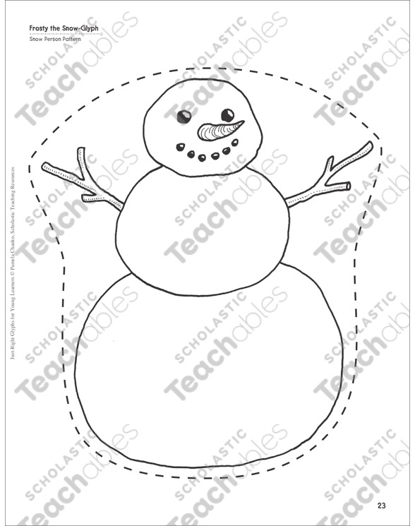 Frosty the Snow-Glyph: Winter Glyph Activity by