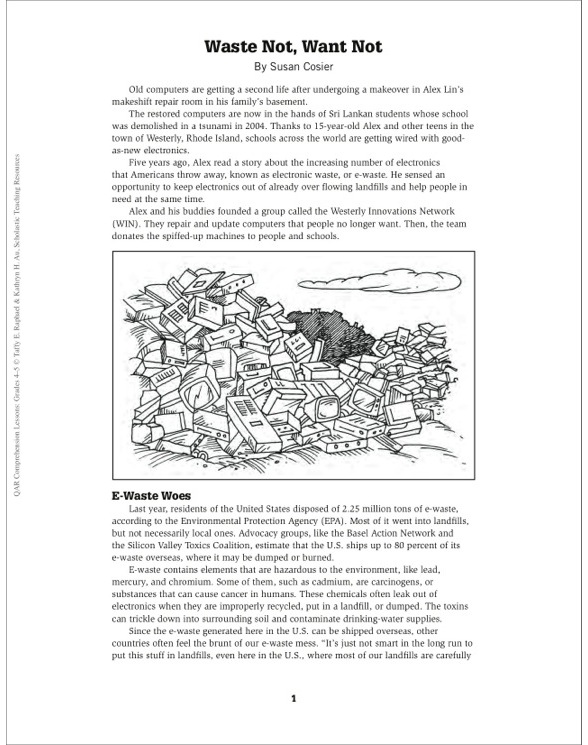 Identifying Important Information in Informational Text: QAR ...