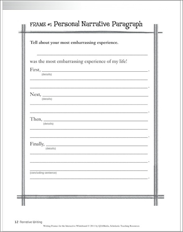 Writing Frames for the Interactive Whiteboard by