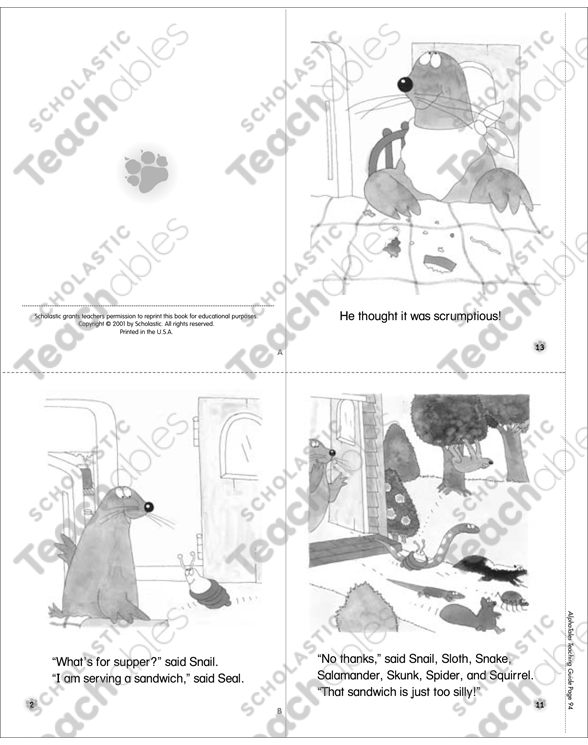 Alpha Tales: Seal's Silly Sandwich (Letter S): Alpha Tales Mini-Book by