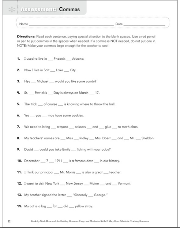 Week-by-Week Homework for Building Grammar, Usage and Mechanics Skills ...