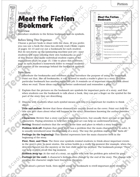 Retell a Story: Reading Response Bookmark & Graphic Organizer by