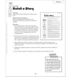 Retell a Story: Reading Response Bookmark & Graphic Organizer by