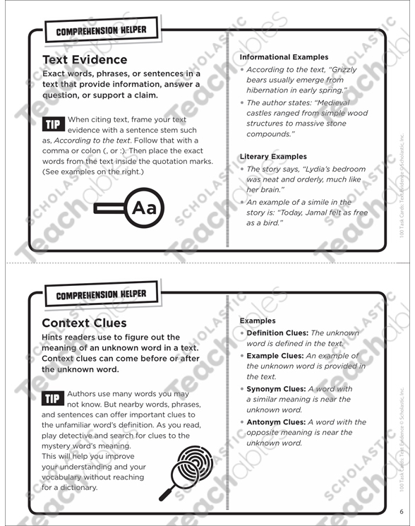 The Remarkable Rosa Parks: Text Evidence Task Card by