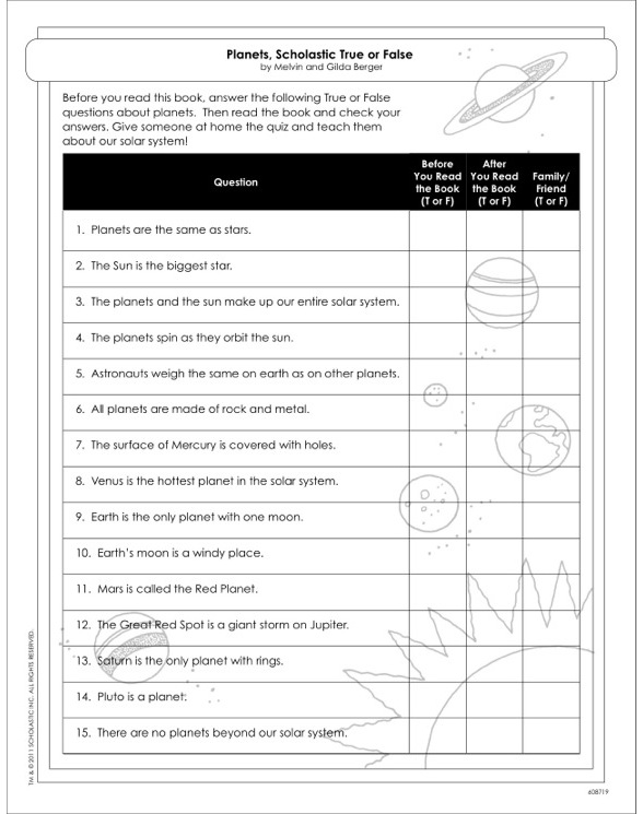 Scholastic True or False: Planets by Melvin Berger;Gilda Berger