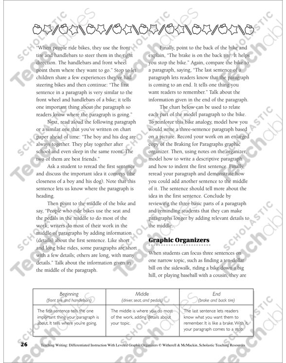 Writing a Paragraph (Building Blocks of Writing): Leveled Graphic ...