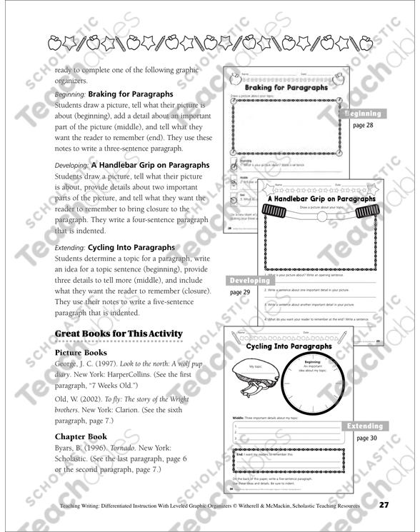 Writing a Paragraph (Building Blocks of Writing): Leveled Graphic ...
