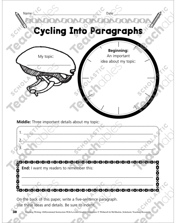 Writing a Paragraph (Building Blocks of Writing): Leveled Graphic ...