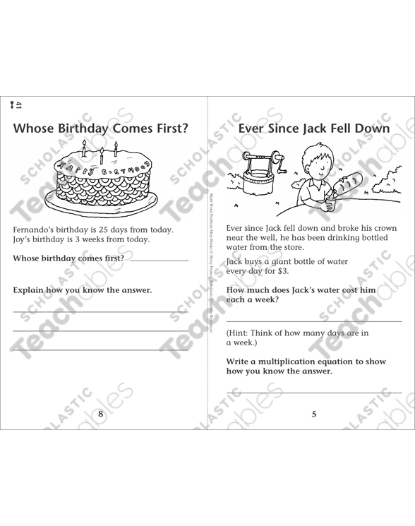 Multiplication and Division: Word Problem Mini-Book by